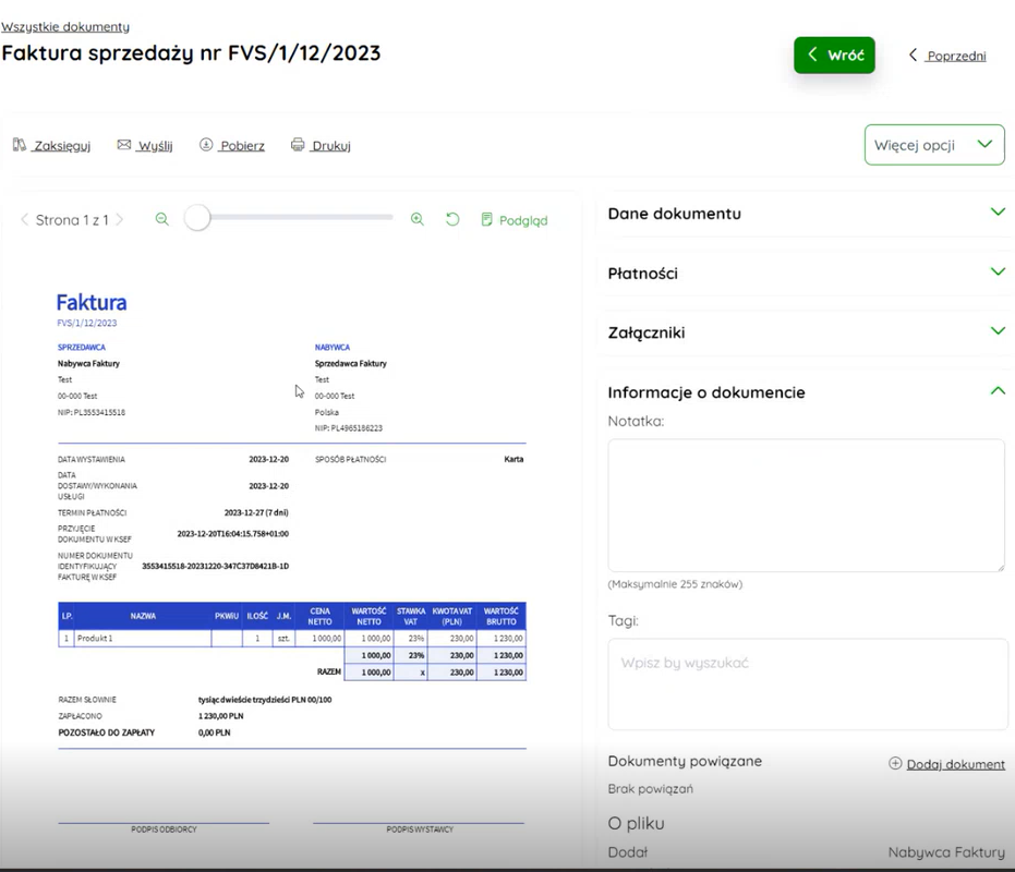  eBiuro Wizualizacja Faktur Sprzeda owych Oraz Zakupowych KSeF